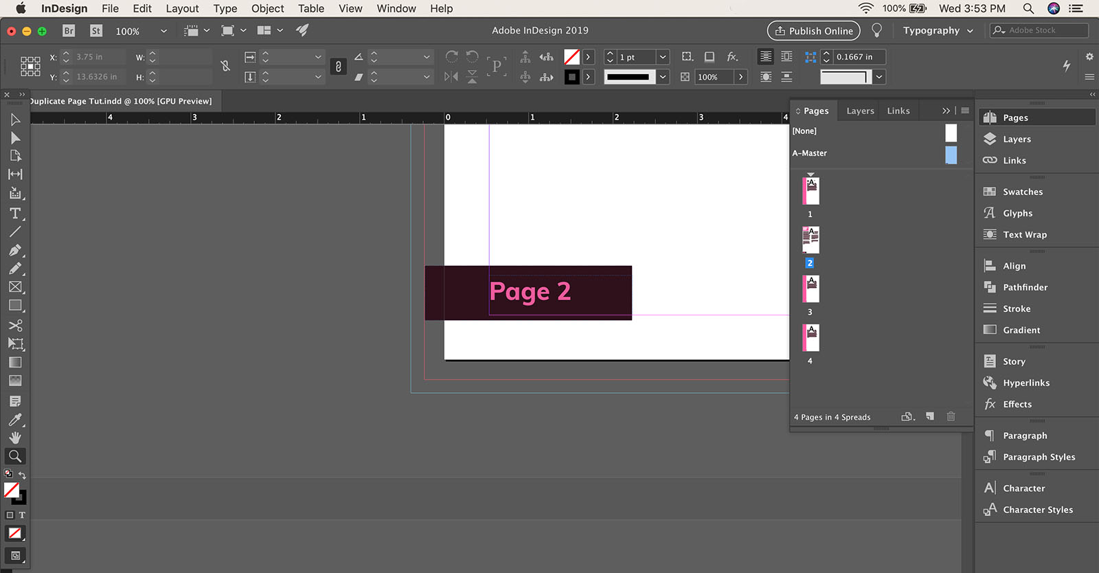 How to add page numbers in Adobe InDesign - imagy