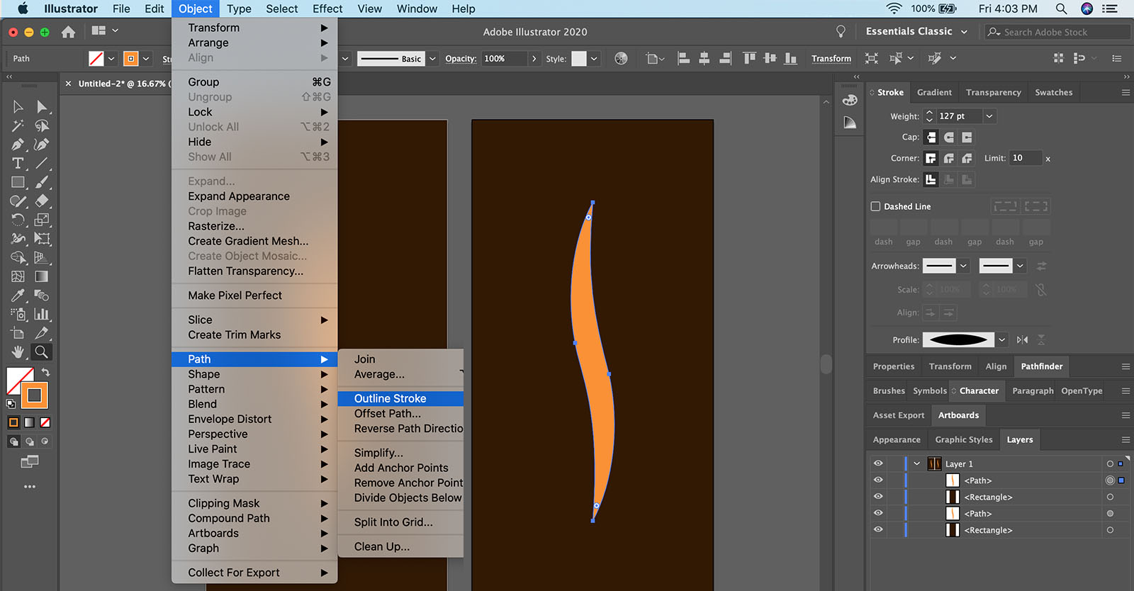 How to outline a stroke in Adobe Illustrator - imagy