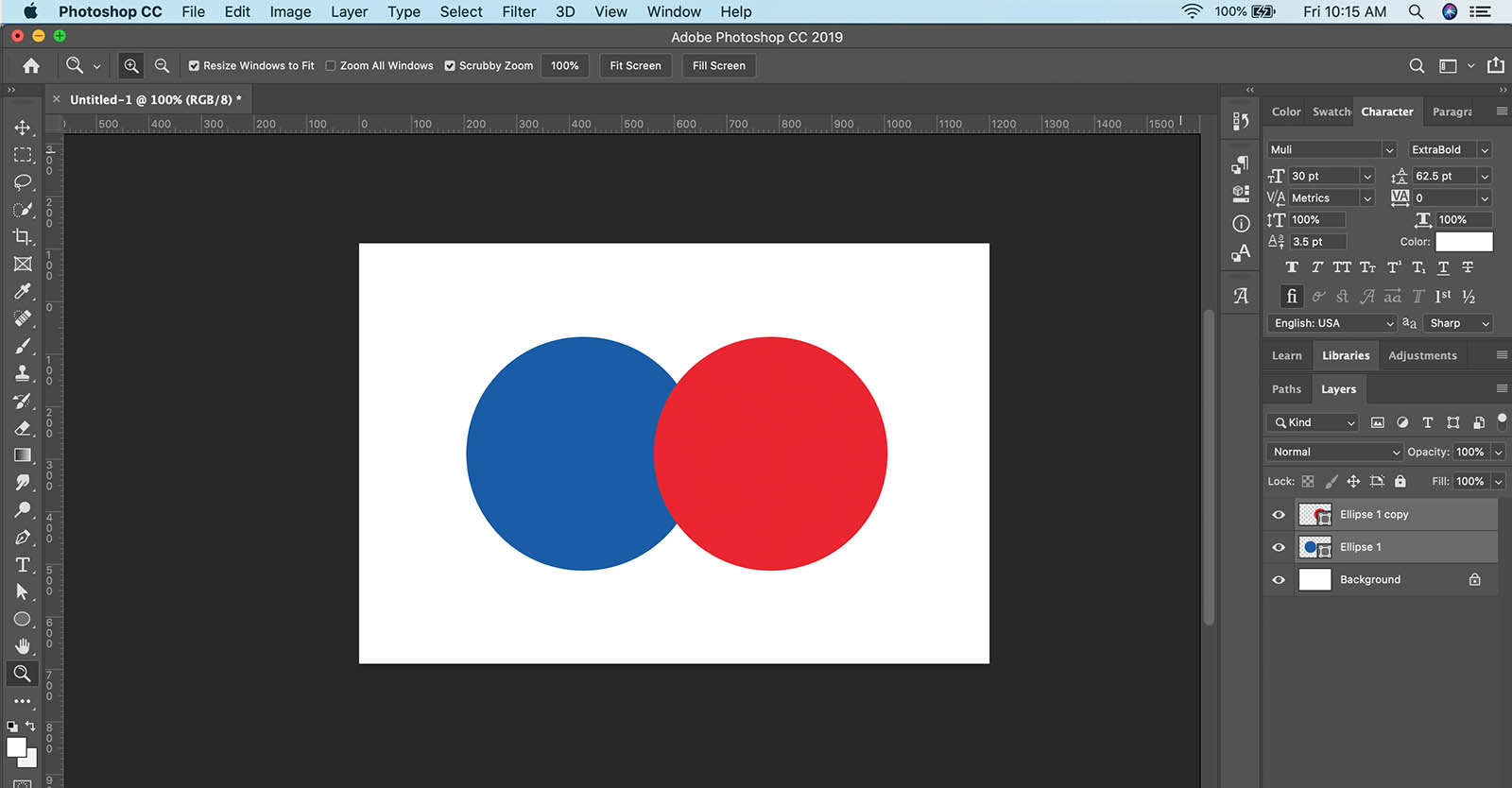 How to combine two shapes in Adobe Photoshop - imagy