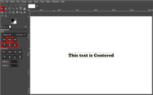 How to Center Text in GIMP