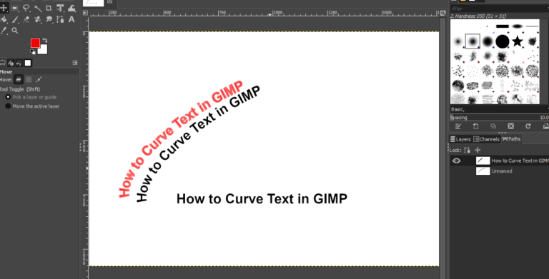 How to Curve Text in GIMP