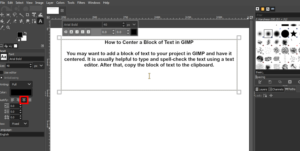 How to Center Text in GIMP