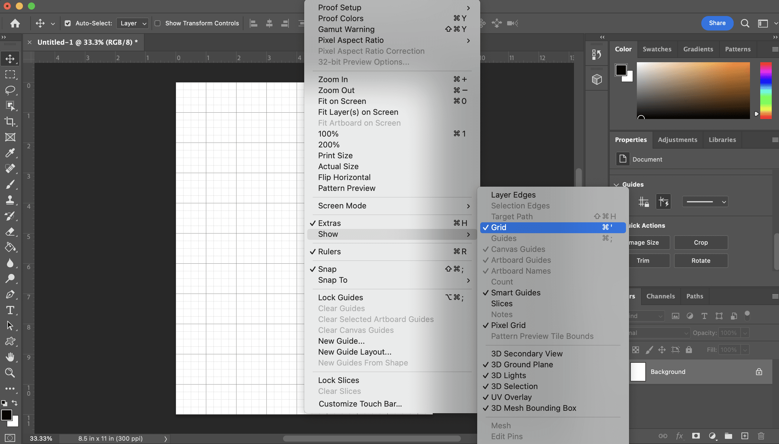 How to show rulers in Adobe Photoshop - imagy
