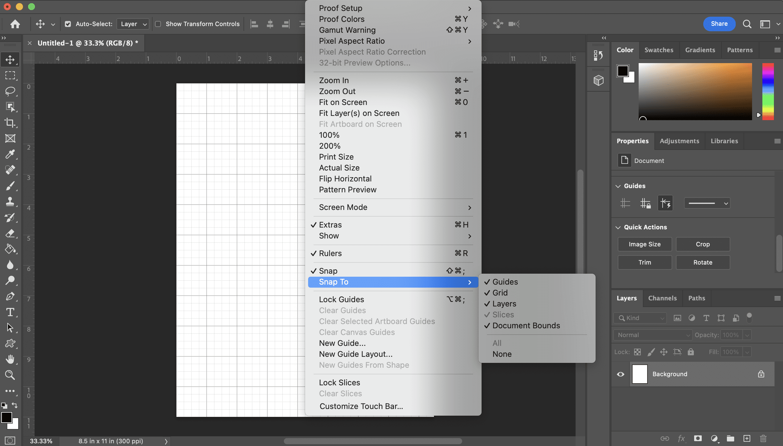 How to show rulers in Adobe Photoshop - imagy