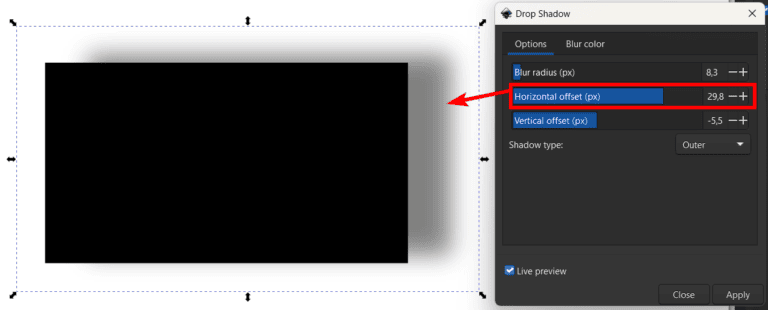 How to Add a Drop Shadow in Inkscape - imagy