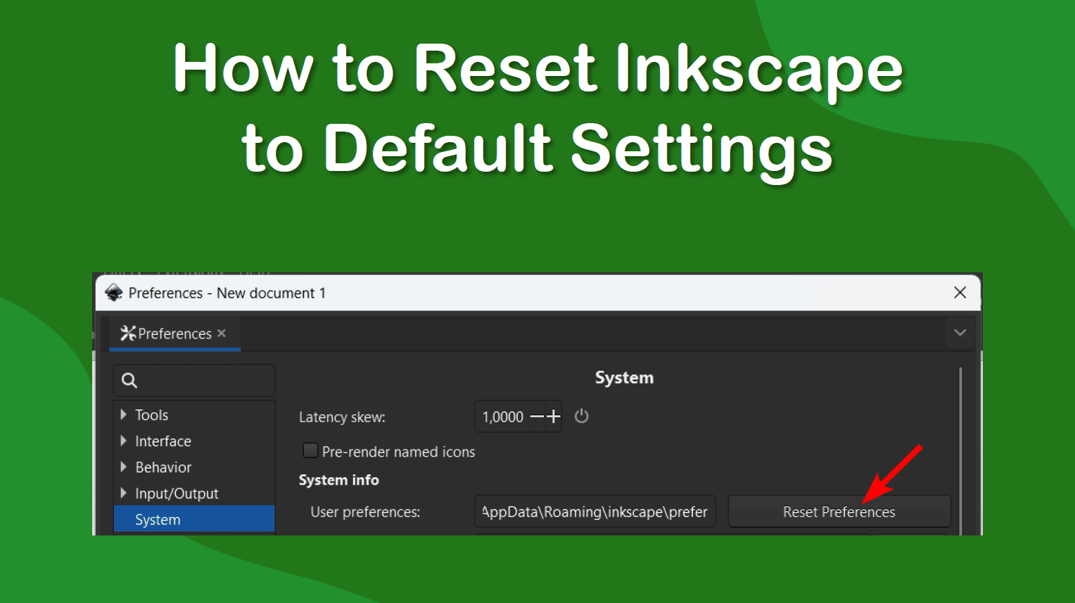 How to Reset Inkscape to Default Settings - imagy