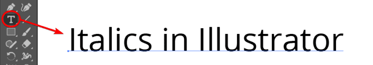 How to Italicize Text in Adobe Illustrator - imagy
